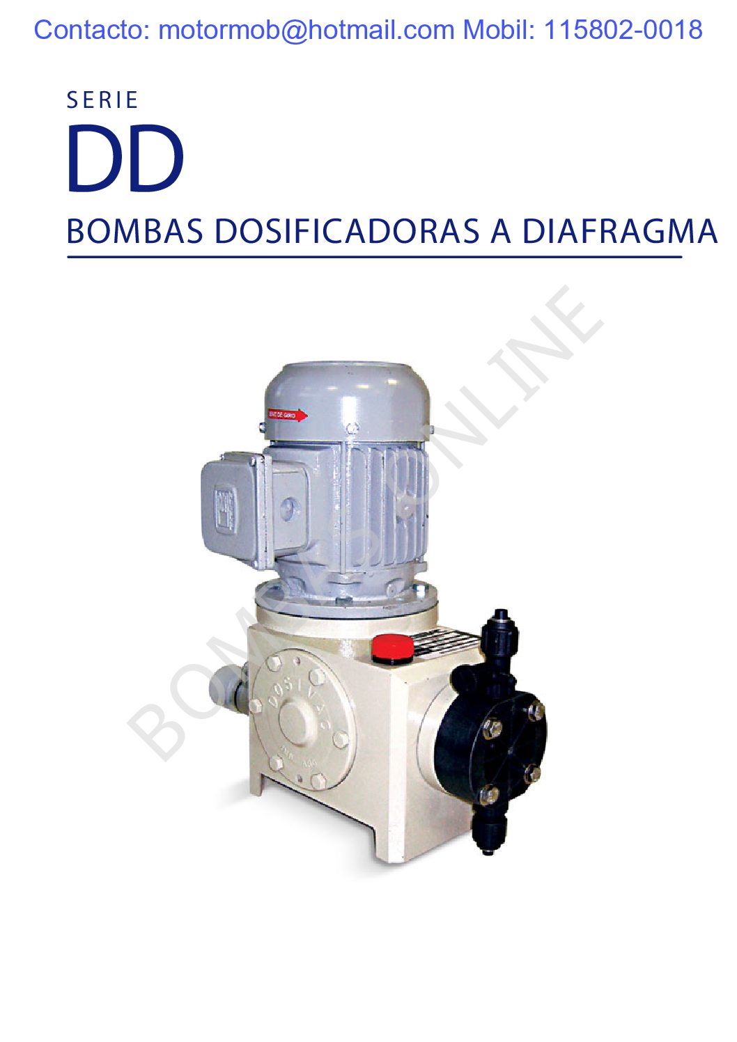 Bomba Dosificadora de Accionamiento Eléctrico DOSIVAC DD 600 DUPLEX ...